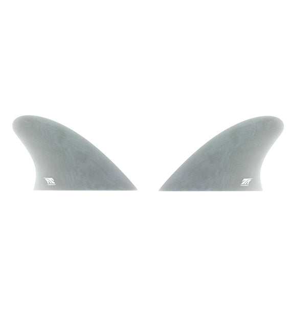 True Ames Hobie Fish Keel Smoke Twin (Glass On) Fins - Wild Things