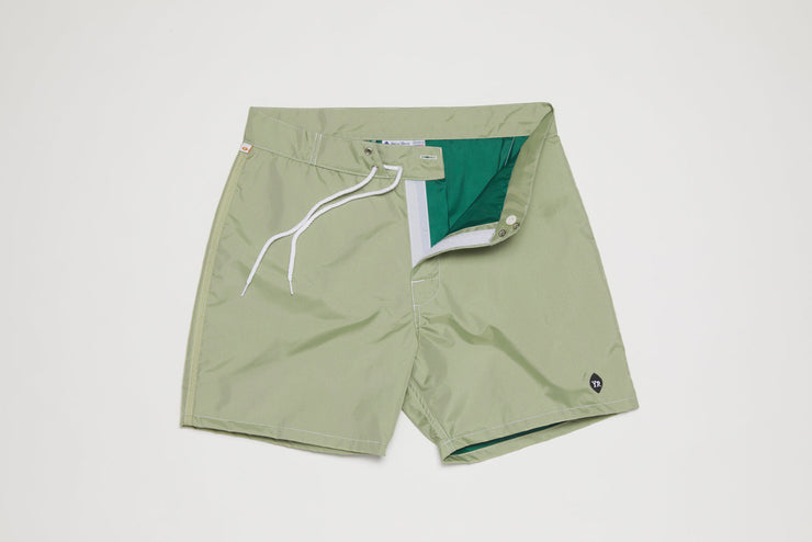 Yellow Rat Solid Trunk Green Boardshorts - Wild Things